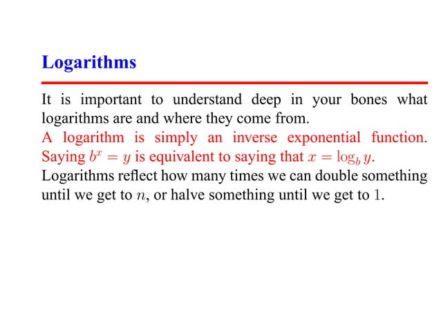 Skiena Algorithm 2007 Lecture03 Modeling Logarithms Ppt