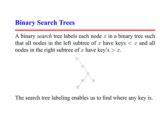 Skiena Algorithm 2007 Lecture05 Dictionary Data Structure Trees Ppt