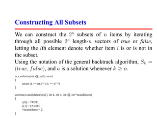 Skiena algorithm 2007 lecture15 backtracing | PPT