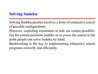Skiena algorithm 2007 lecture15 backtracing | PPT