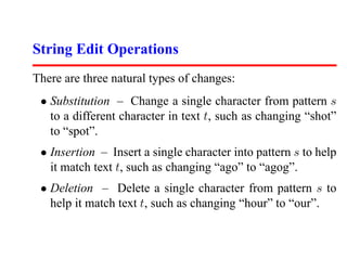 Skiena algorithm 2007 lecture17 edit distance | PDF | Programming Languages | Computing