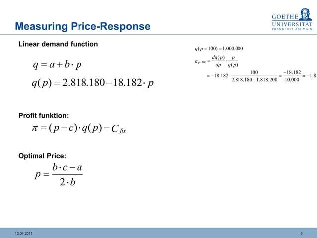 Optimal Pricing: Understanding Differences between Structural Models ...