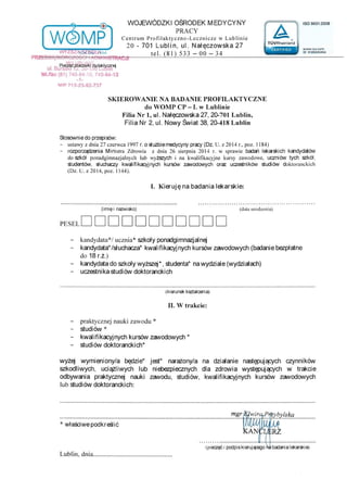 Skierowanie na-badania-womp | PDF