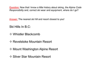 Skiing | PPTX | Skiing | Sports