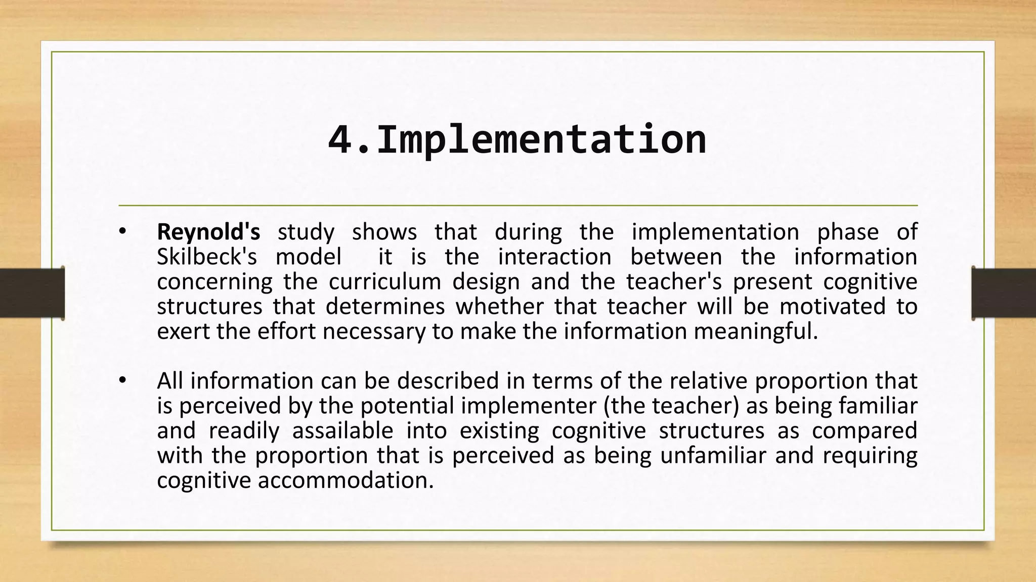 Skilbeck model of curriculum development | PPTX