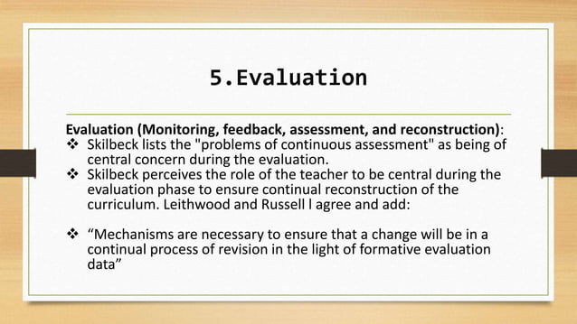 Skilbeck model of curriculum development | PPTX | Professional School ...