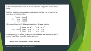 BASICS OF MATRICES WITH APPLICATION IN ENGINEERING | PPTX