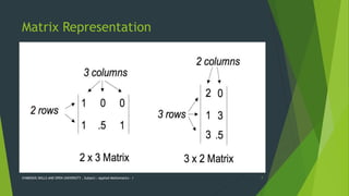 BASICS OF MATRICES WITH APPLICATION IN ENGINEERING | PPTX
