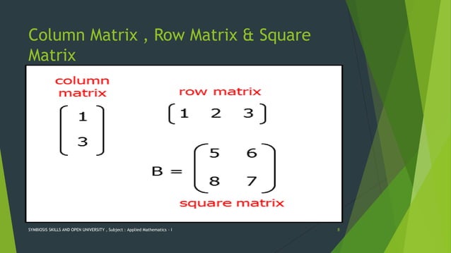 BASICS OF MATRICES WITH APPLICATION IN ENGINEERING | PPT