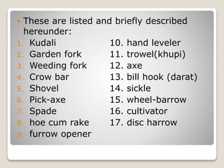 HORTICULTURAL TOOLS | PPTX