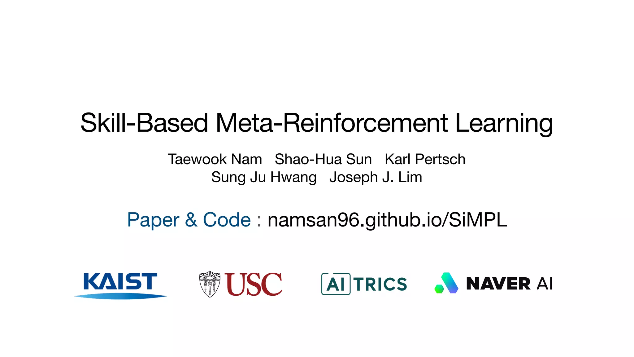 Skill-Based Meta-Reinforcement Learning | PDF