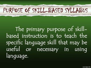 SKILL BASED SYLLABUS | PPTX