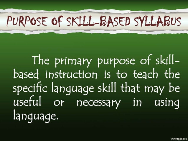 SKILL BASED SYLLABUS | PPTX
