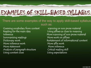 SKILL BASED SYLLABUS | PPTX