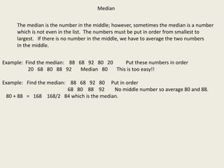 Skill18 meanmedian | PPTX