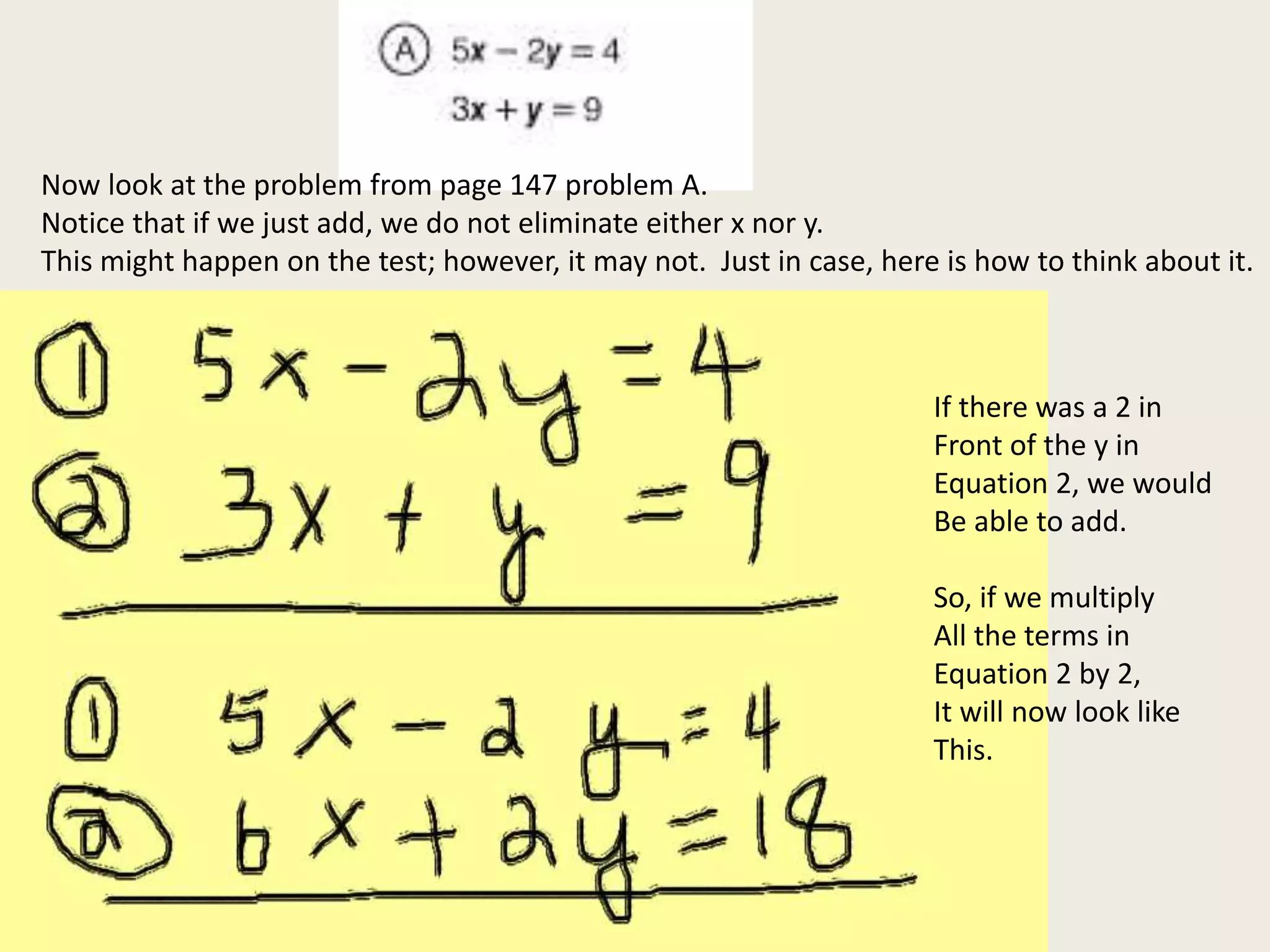 Skill28 Two Equations in Two Unknowns by Elimination | PPT