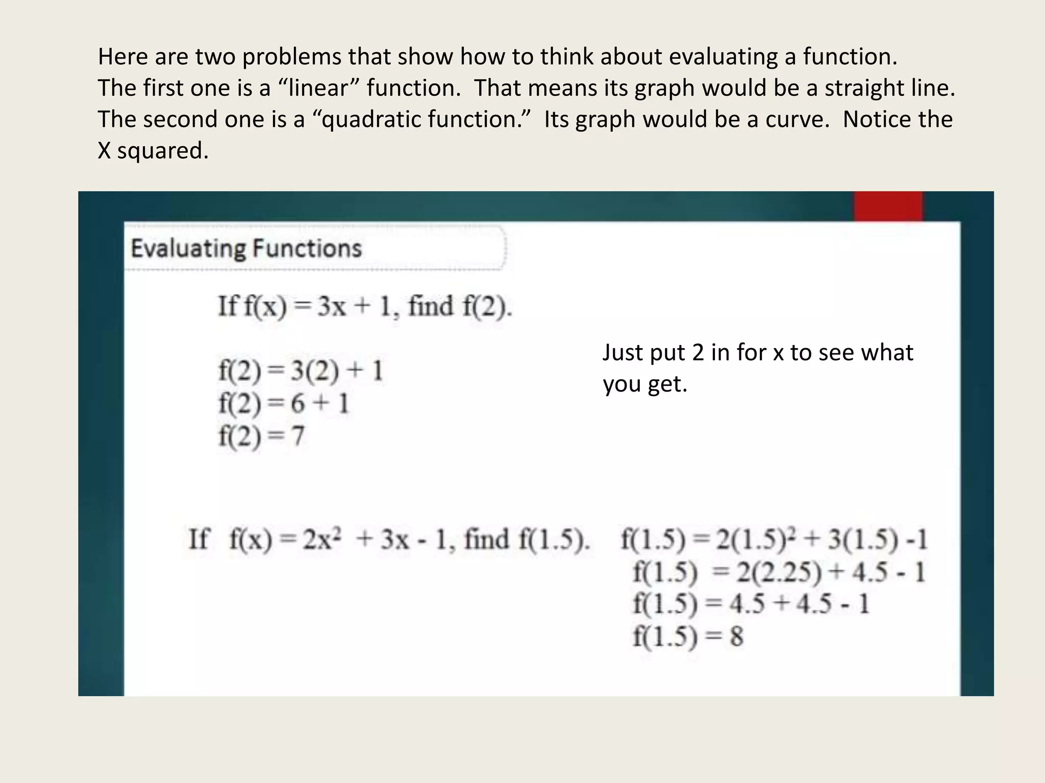 Skill40 evaluating functions | PPTX