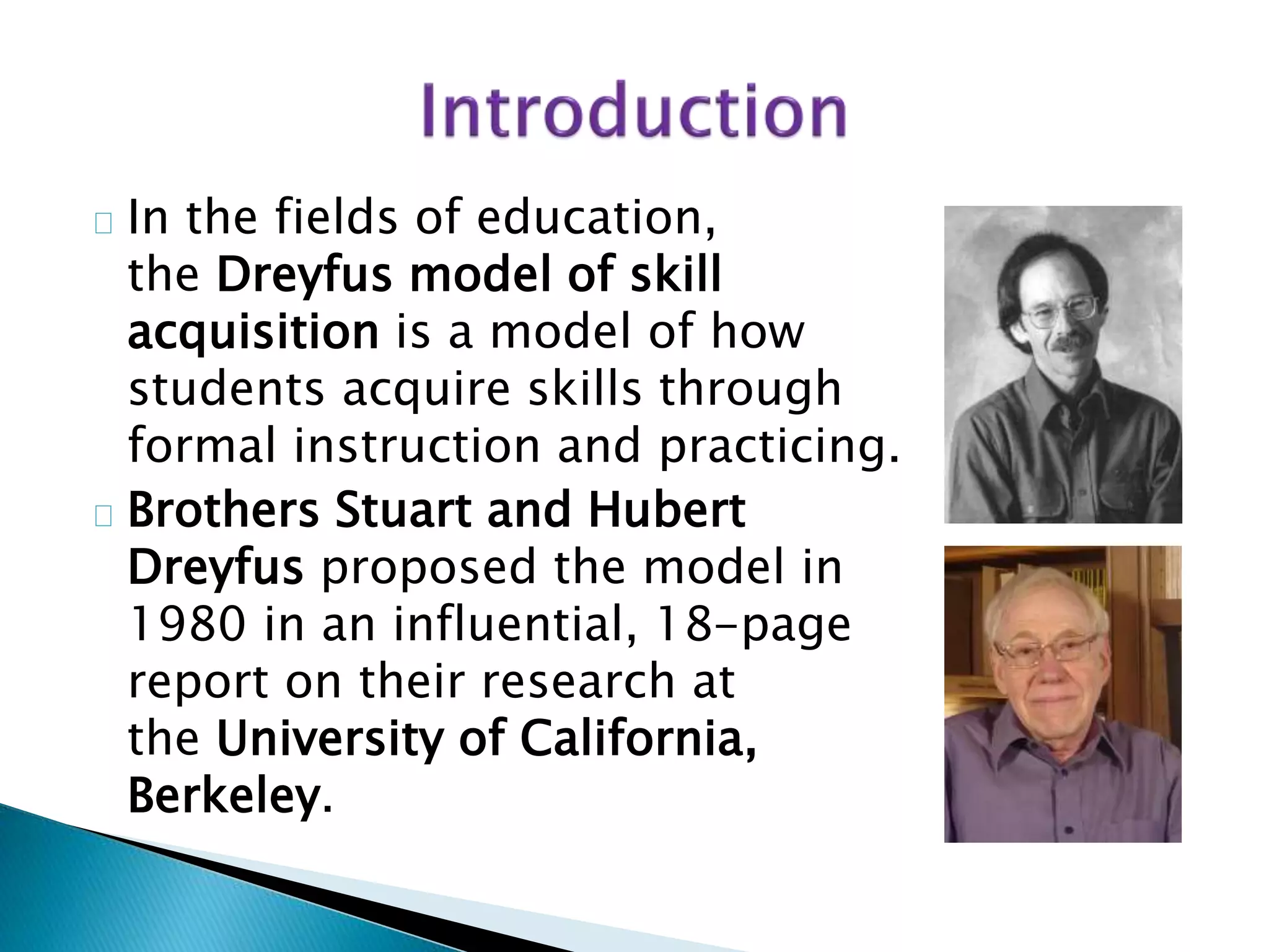 Levels of Student Skill acquisition in teaching methodology | PPTX