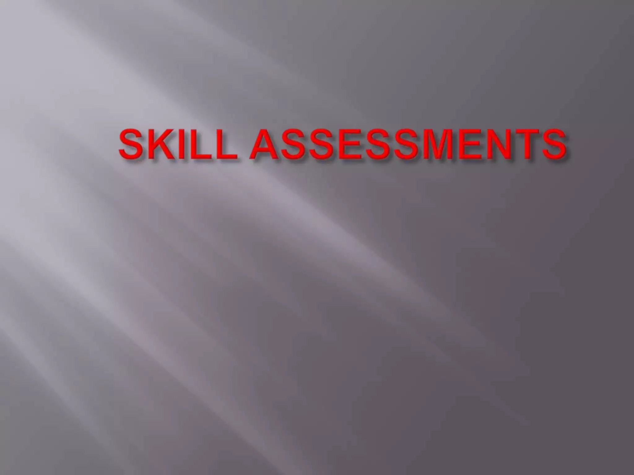 Australian Skill Assessments - An Overview | PPTX