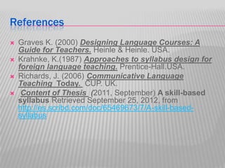 Skill based syllabus | PPSX