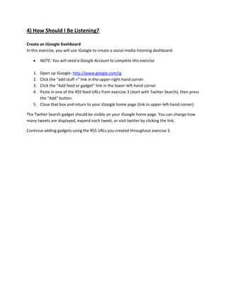 Worksheet: Social Media Listening for Nonprofits | PDF