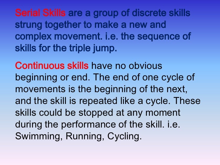 Skill classification