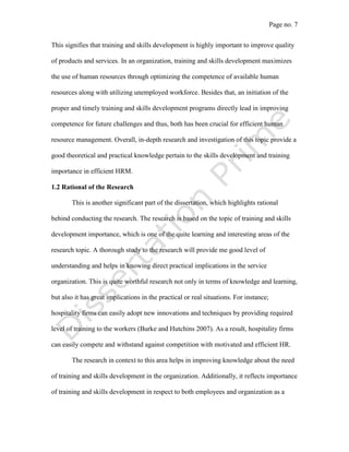 Importance of Skill development and Training Sample | PDF