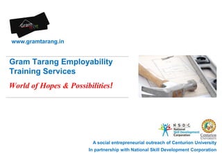 Skill Development Initiatives at Centurion University by Dr ...