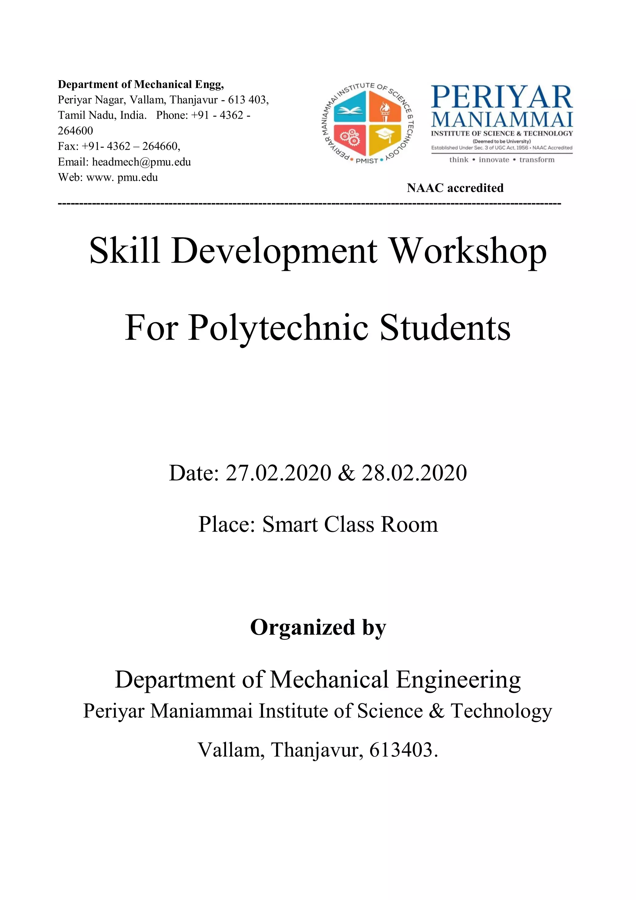 Skill Development Program | PDF