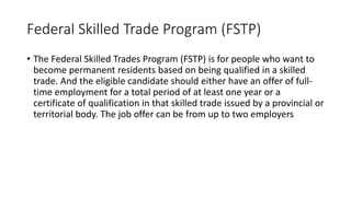 Skilled migration to canada | Canada Skilled Migration | PPT