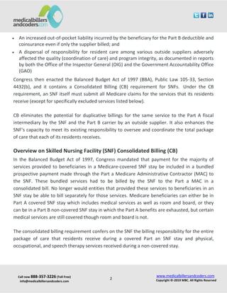 Skilled Nursing Facility (SNF) Consolidated Billing (CB) | PDF