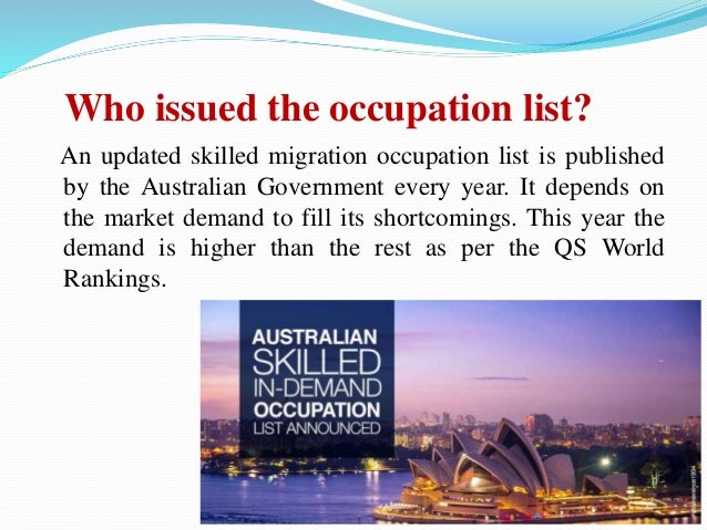 Australia Skilled Occupation List in 2022 – Aptech Visa | PPTX