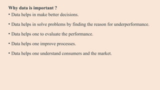 Data analytics – I: classification of data and measurement scale | PPTX