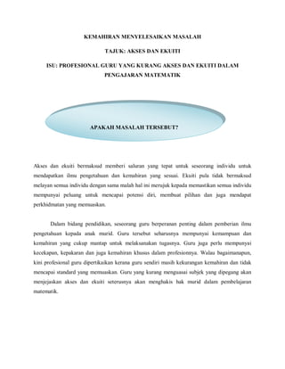 Skillful problem solving | PDF