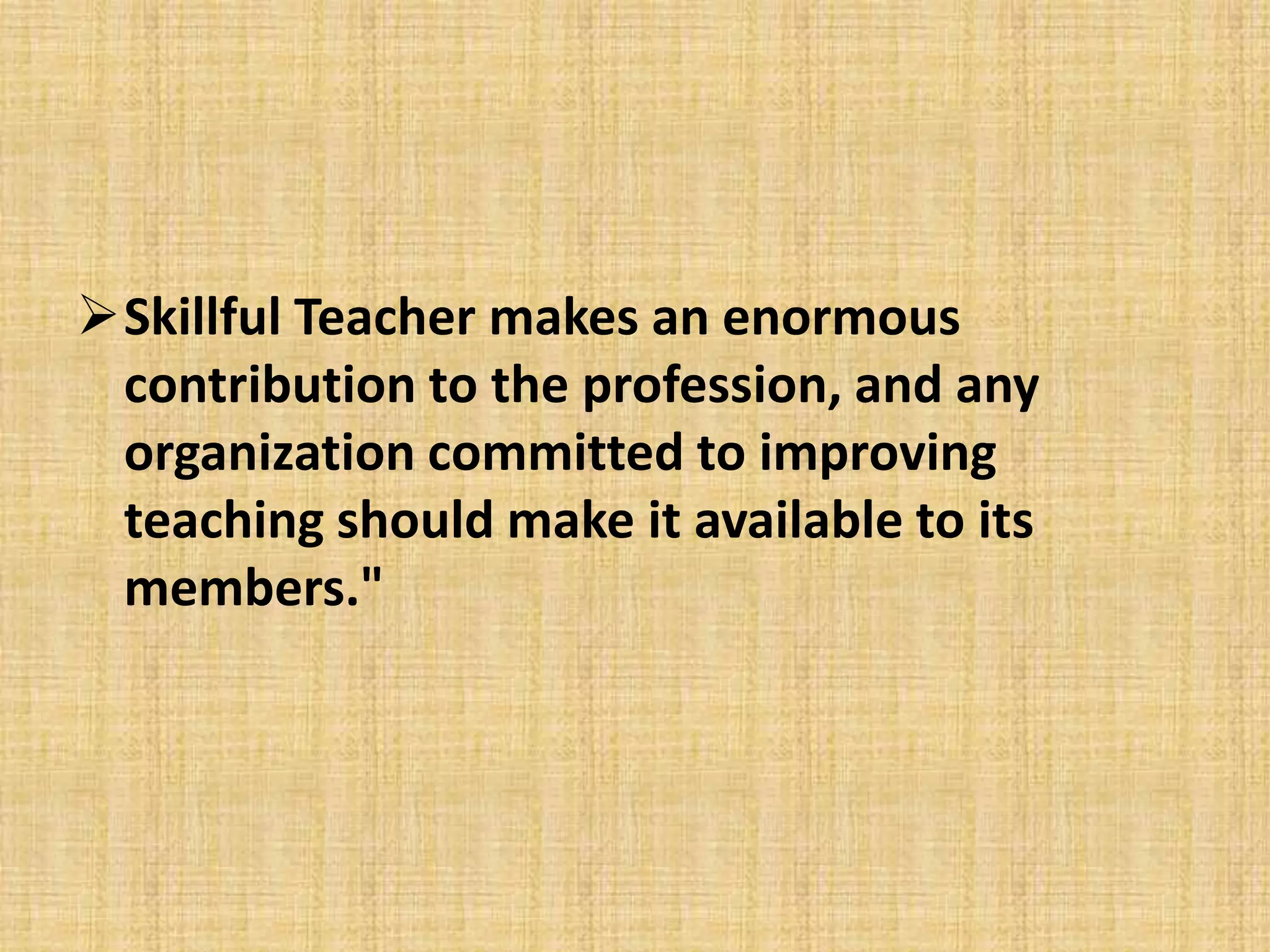 Skillful teaching | PPTX