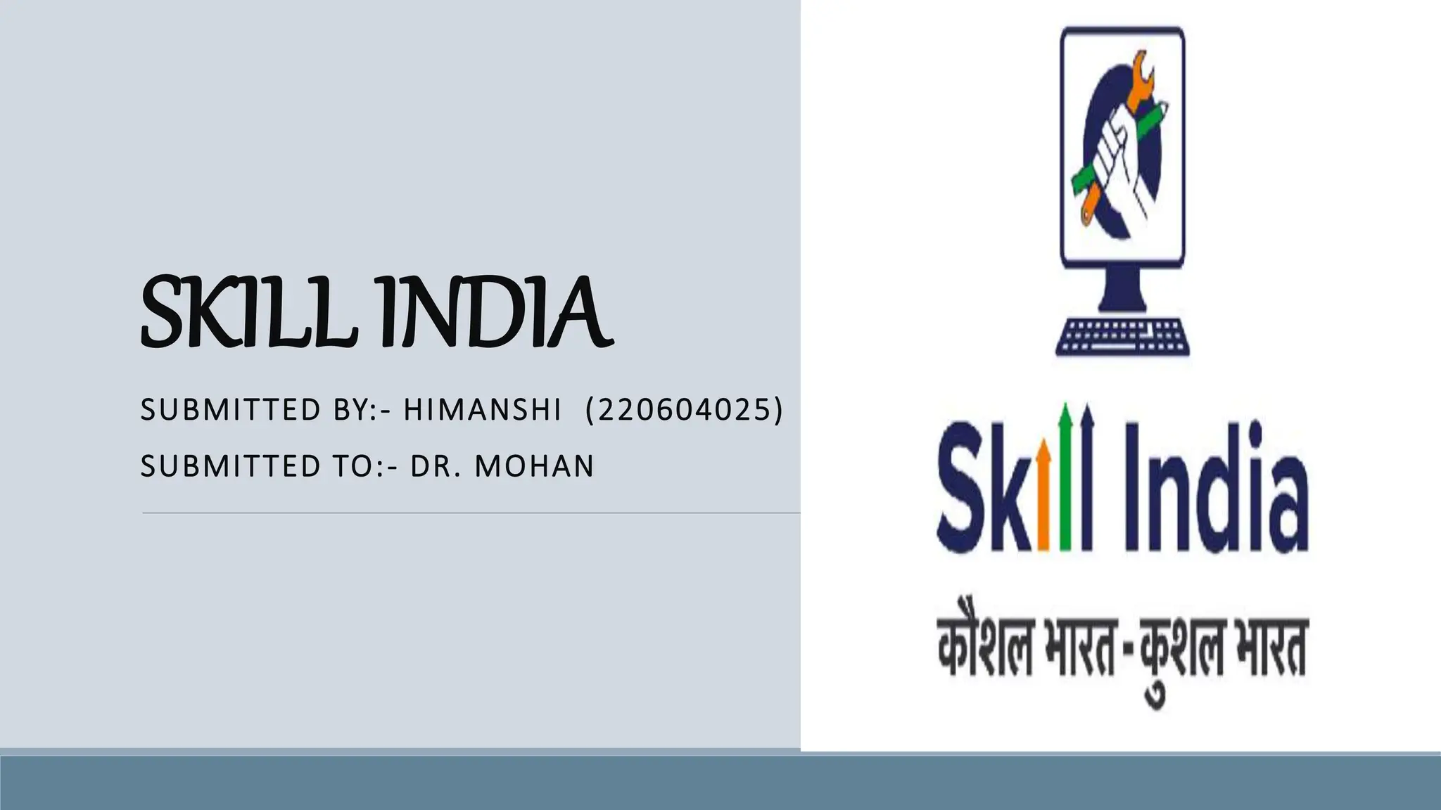 Skill India presentation topic ppt.pptx