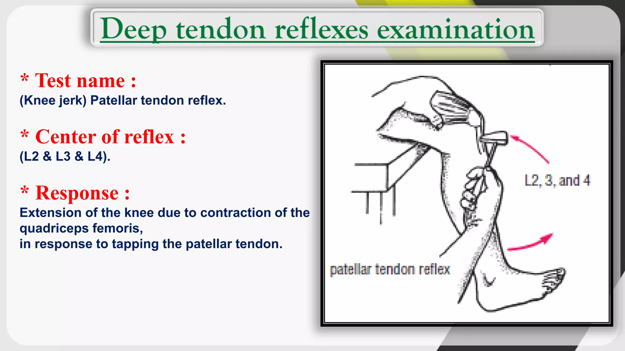 Skill lab physiology (motor examination tests) | PDF | Death, Injury ...