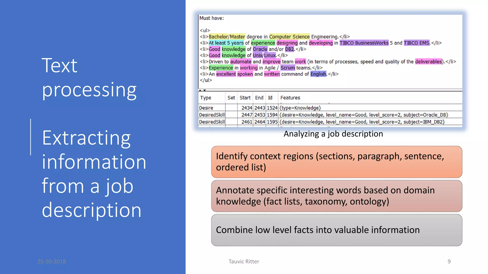 SkillMatch: Extracting facts from unstructured text | PPTX | Databases | Computer Software and ...