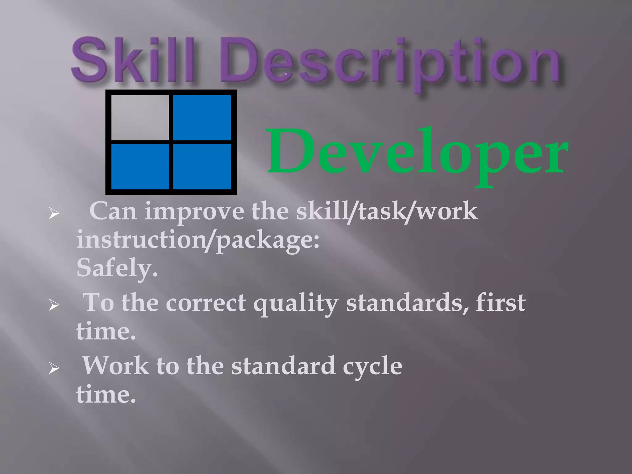Skill matrix for Garments Industry | PPTX