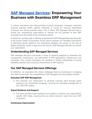 SAP Managed Service Providers |......... | PDF
