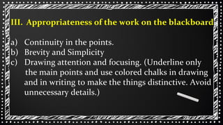 Skill of blackboard use | PDF