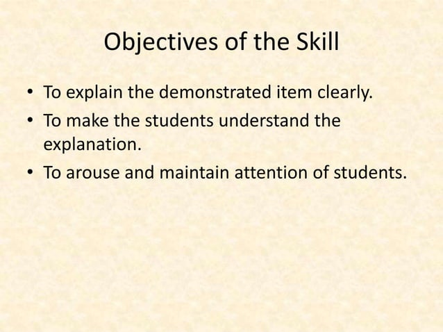 Skill of demonstration | PPTX