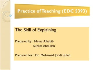 Skill of explaining | PPT