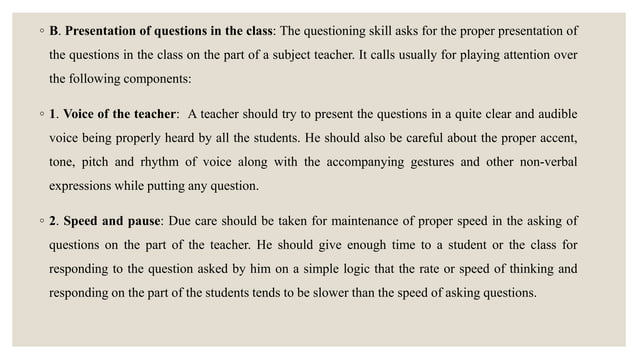 Skill of fluency in questioning | PPTX | Educational Assessment | Education