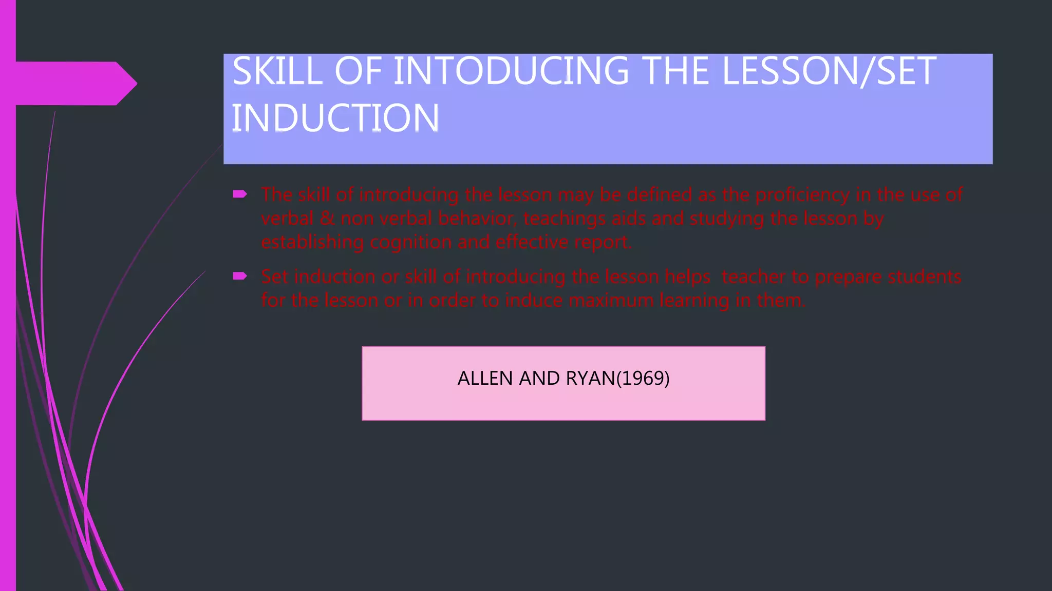 Skill of intoducing the lesson | PPTX