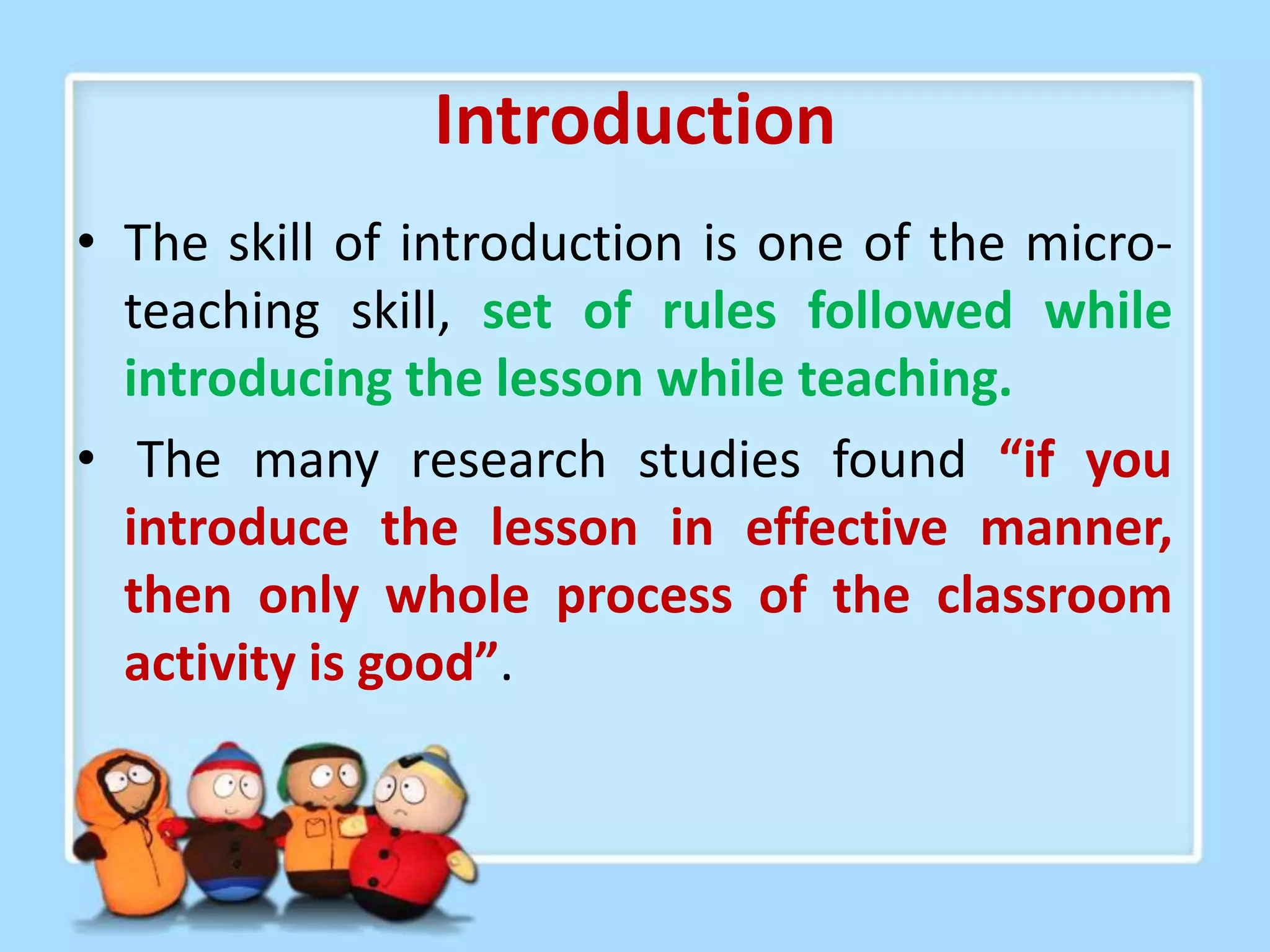 Skill of Introduction (set induction) | PPTX