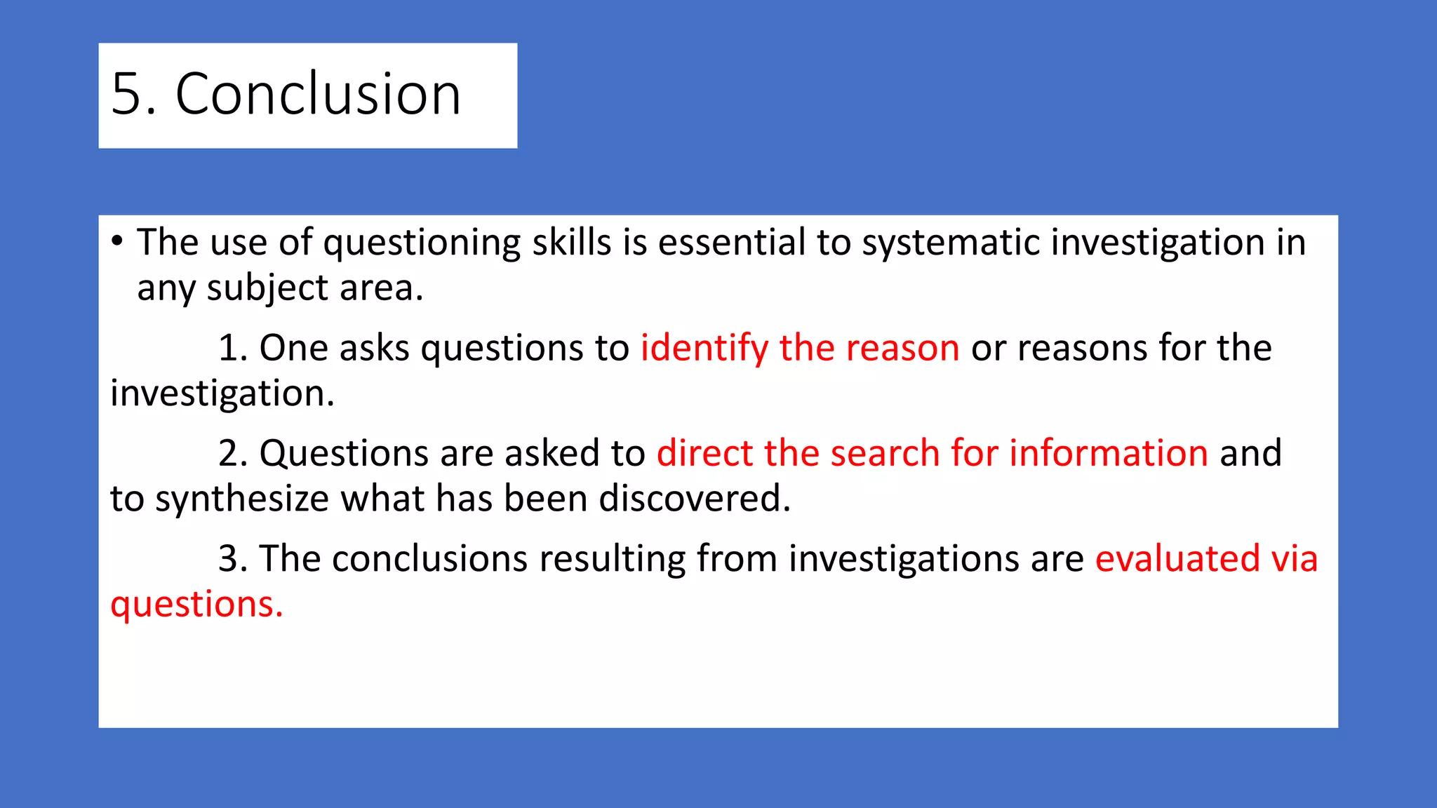 Skill of Questioning (Micro-Teaching) | PPTX