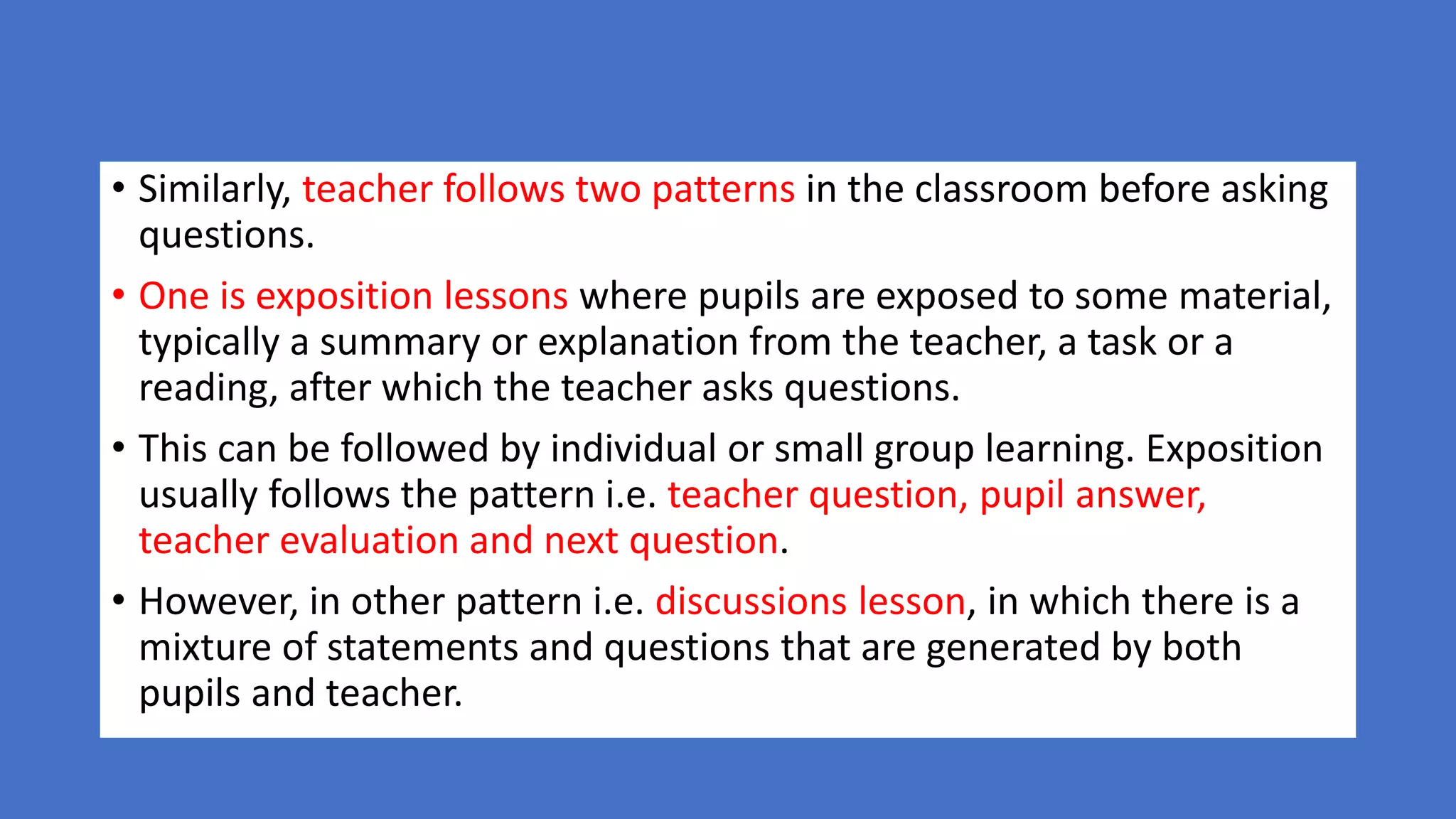 Skill of Questioning (Micro-Teaching) | PPTX