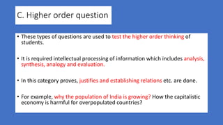 Skill of Questioning (Micro-Teaching) | PPTX