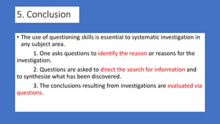 Skill of Questioning (Micro-Teaching) | PPTX